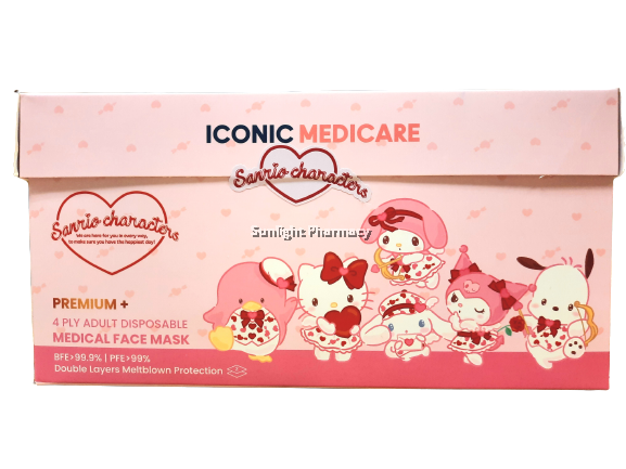 ICONIC MEDICARE 4 PLY PREMIUM+ FACE MASK ADULT (SANRIO CHARACTERS ...