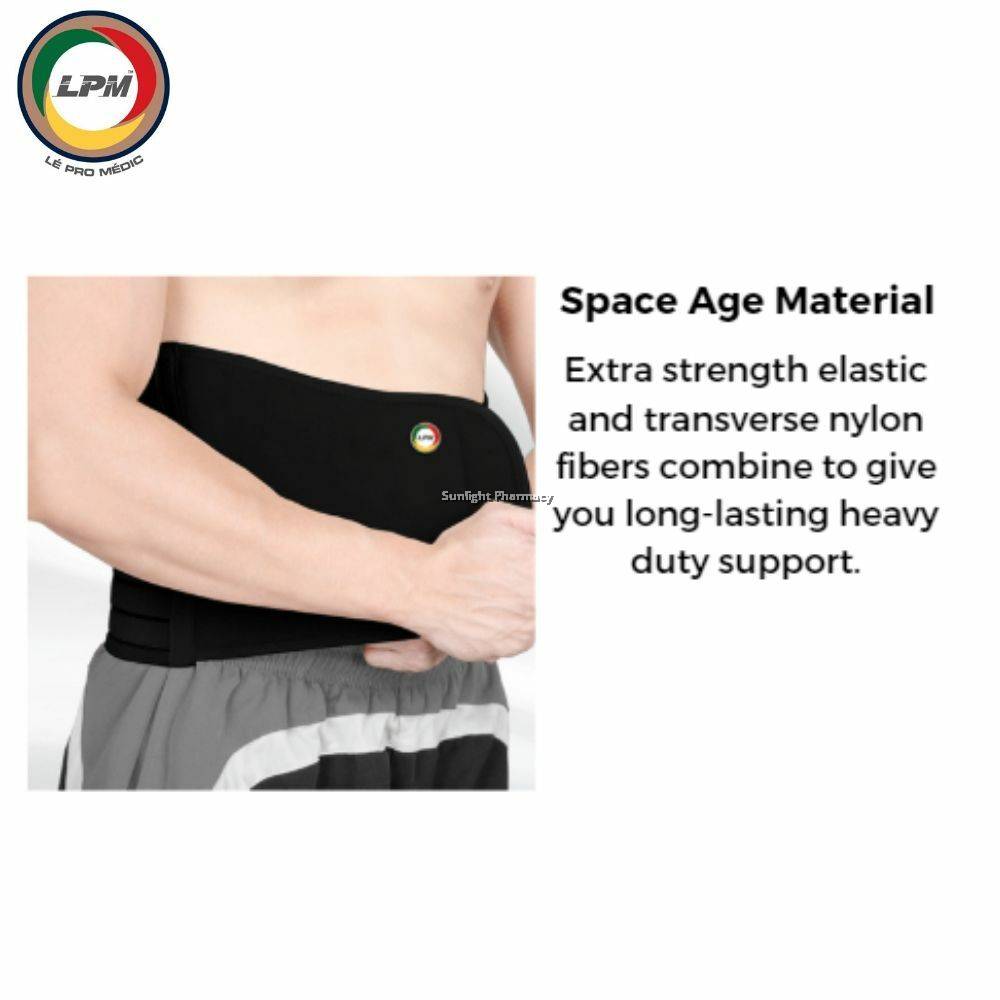LPM SUPPORT ABDOMINAL BINDER (BLACK) #LPM908 - ALL SIZES
