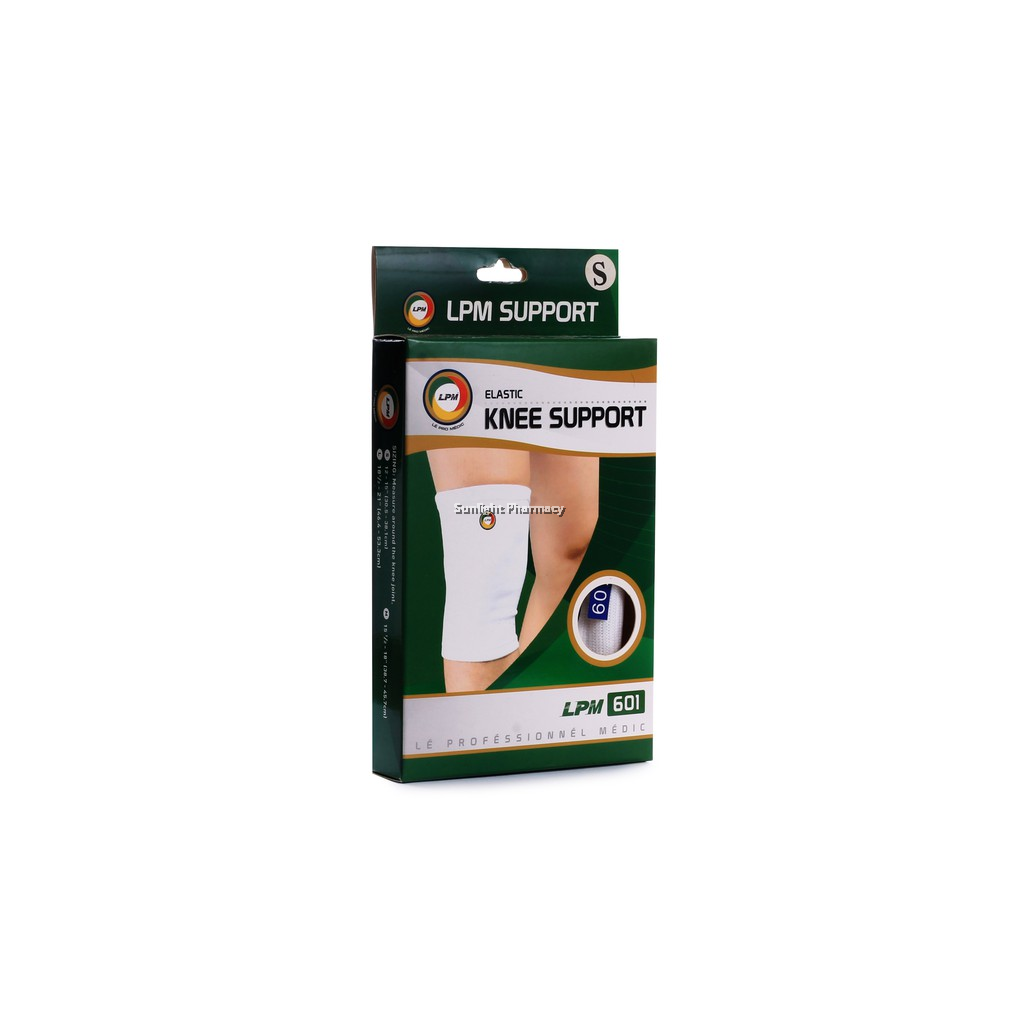 LPM SUPPORT ELASTIC KNEE SUPPORT (WHITE) #LPM601 - ALL SIZES