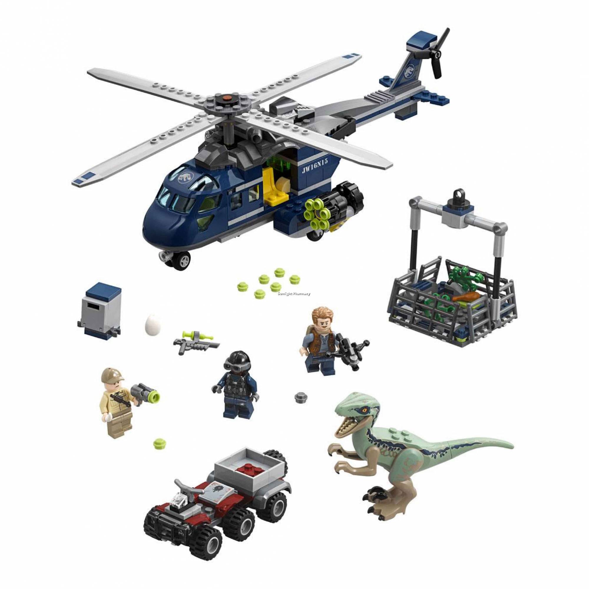 Lego Jurassic World Blue'S Helicopter Pursuit 7-12Yrs #75928