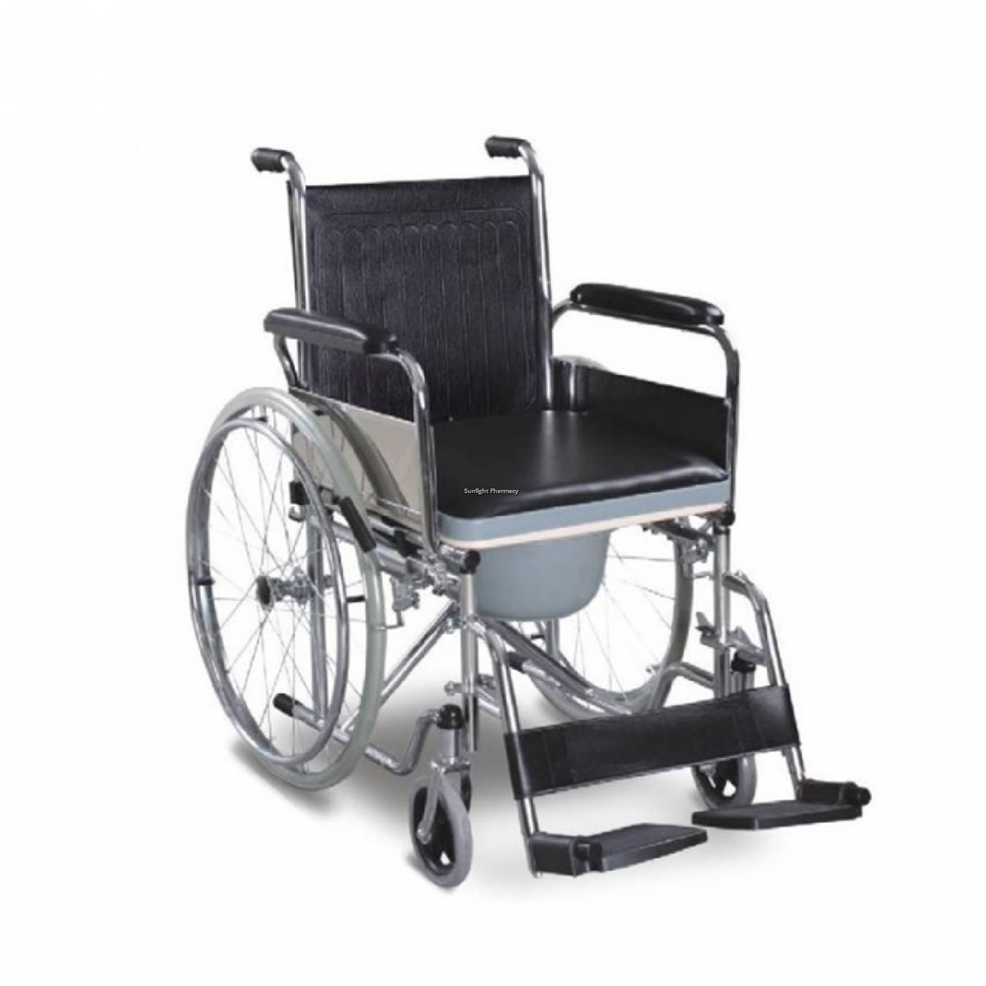 Ezylife Commode Wheelchair With Bowl 58" FS681